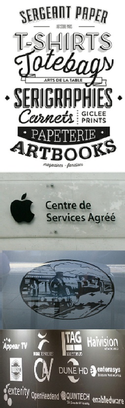 Lettrage adhésif personnalisé - Lettre, logo, pictogramme... Paris